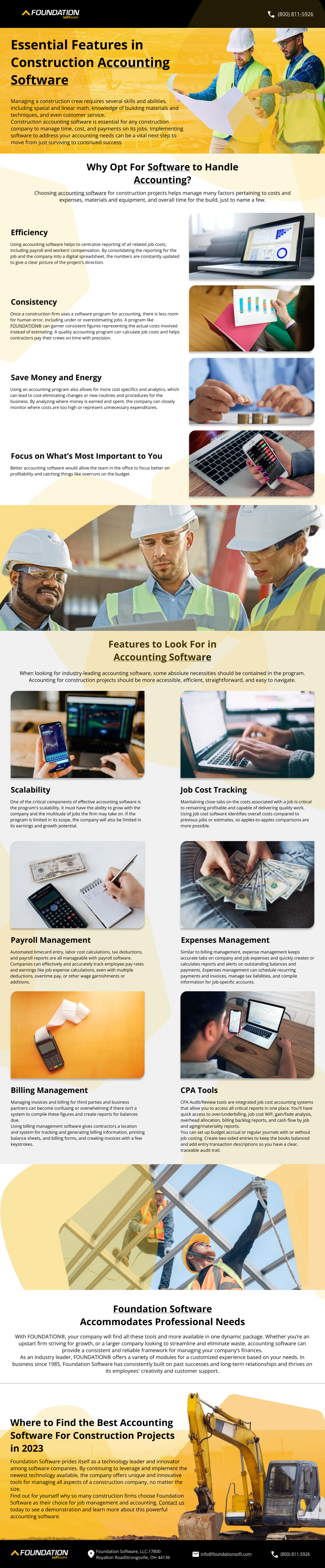 Key Features in Construction Accounting Software | Foundation Software
